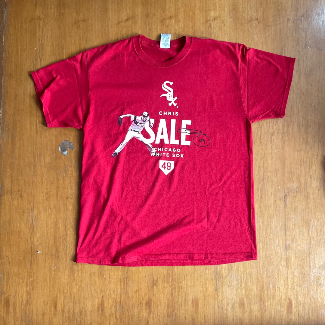 kaos mlb chris sale pitcher chicago white sox, Fesyen Pria, Pakaian ...