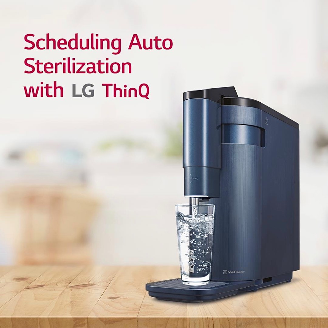 LG PuriCare™ Self-Service Tankless Water Puriﬁer can schedule auto ...