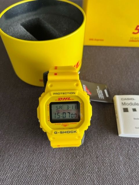 Limited Edition DHL GSHOCK DW5600DHL Watch, Men's Fashion, Watches ...