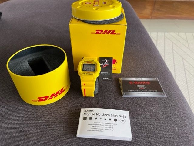 Limited Edition DHL GSHOCK DW5600DHL Watch, Men's Fashion, Watches ...