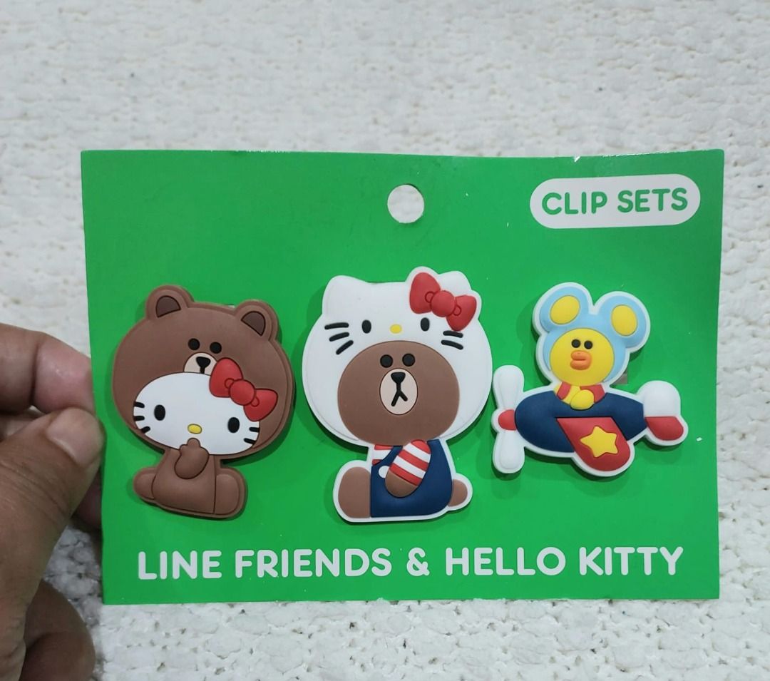 LINE Friends & Hello Kitty Clip Set, Buku & Alat Tulis, Alat Tulis di ...