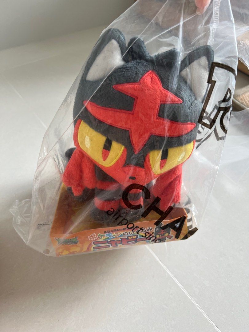 Litten Changi Airport Pokemon Plushie, Hobbies & Toys, Toys & Games on Carousell