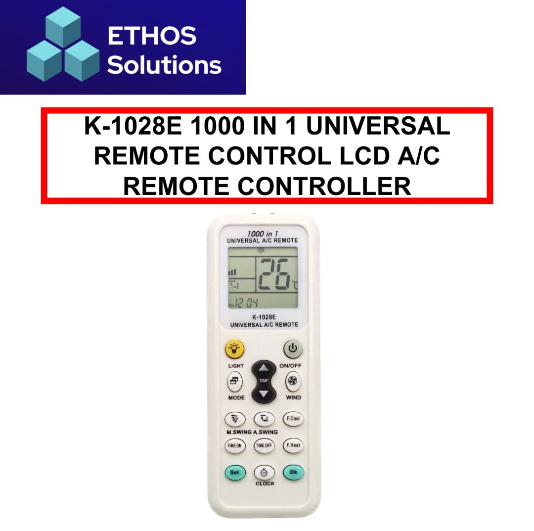 [Local Ready Stock] K-1028E 1000 In 1 Universal Remote Control LCD A/C ...