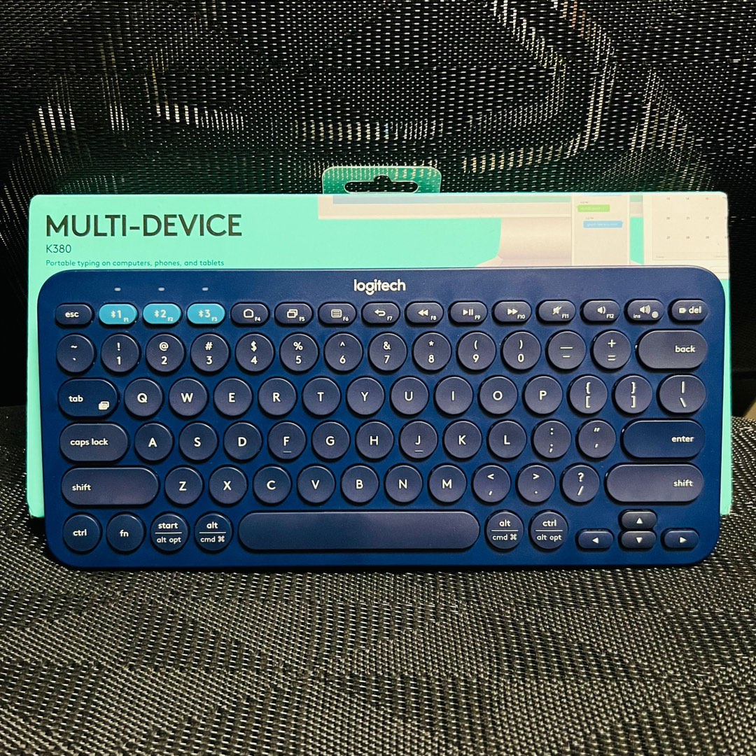 Logitech K380 Multi-Device Bluetooth Keyboard (Blue), Computers & Tech ...
