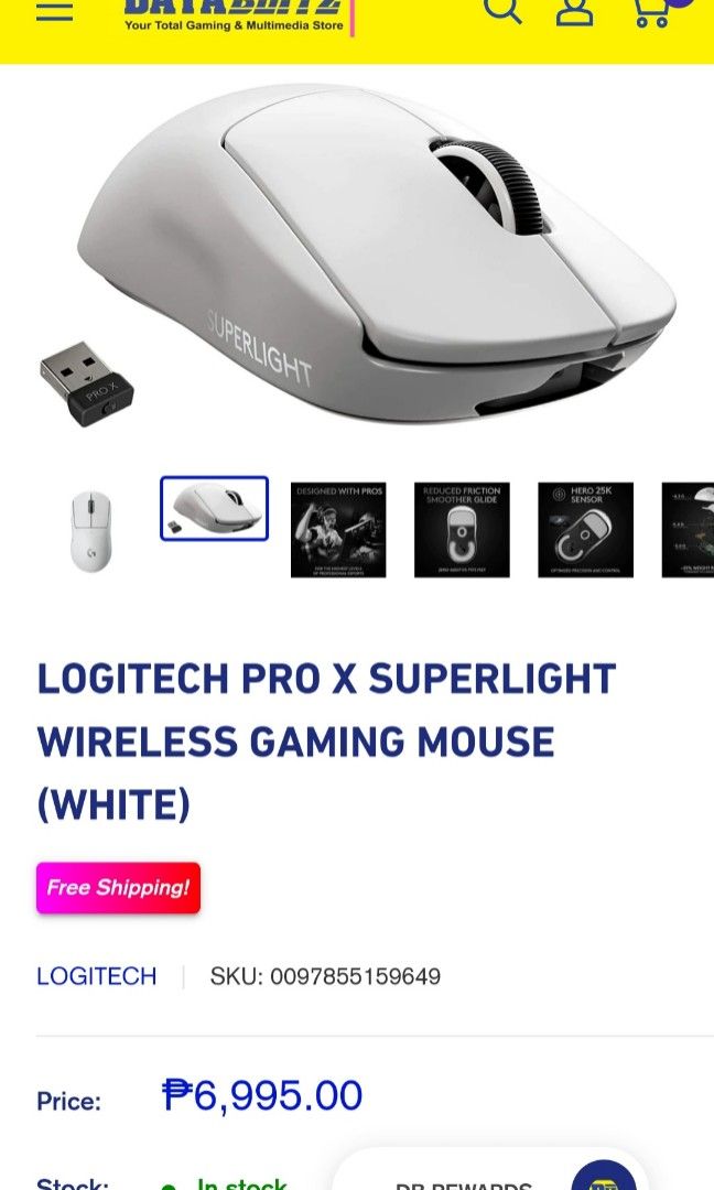 Logitech Pro X Superlight Wireless Gaming Mouse, Computers & Tech ...