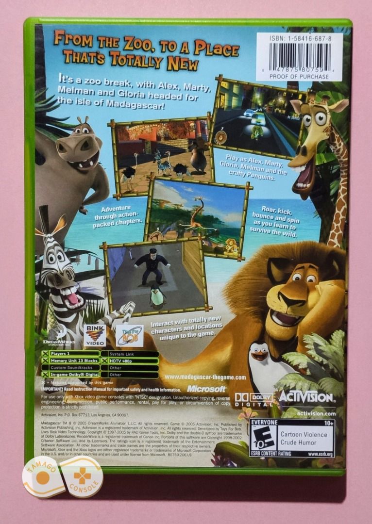 Madagascar - [OG XBOX / Original XBOX Game] [NTSC / ENGLISH Language ...