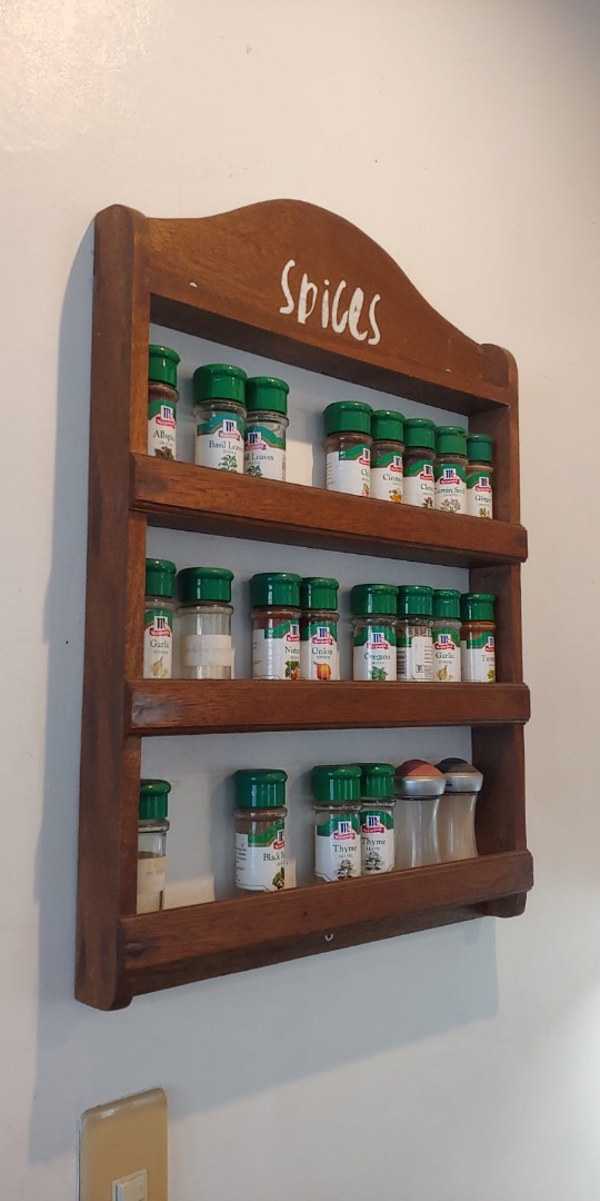 (Made to Order) Wooden Spice Rack - Wall-mounted on Carousell
