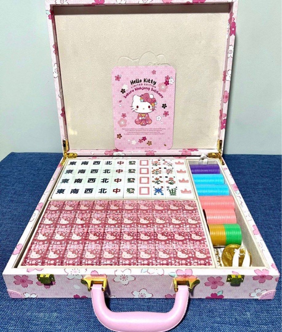 Mahjong Set Hello Kitty Solitaire Sakura, Hobbies & Toys, Toys & Games ...