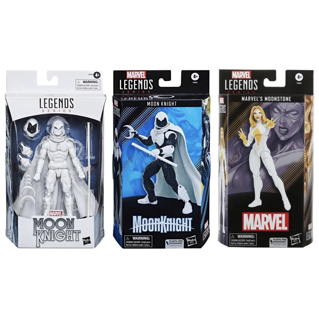 Marvel Legends: Moon Knight + Cresent Moon Knight + Moon Stone, Hobbies ...