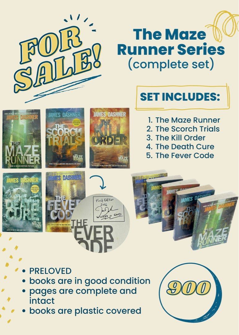 Maze Runner Series (complete set), Hobbies & Toys, Books & Magazines ...