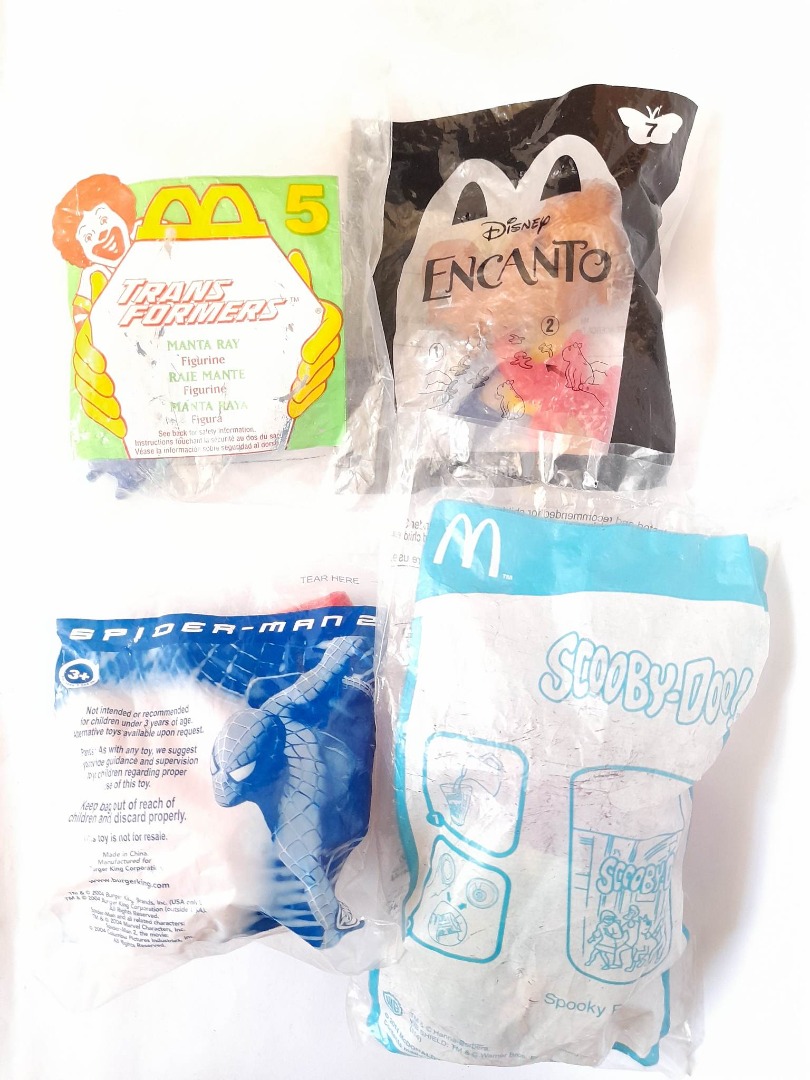 Mcdonalds Mcdo Toys Happy Meal Transformers Incanto Spiderman Scooby ...