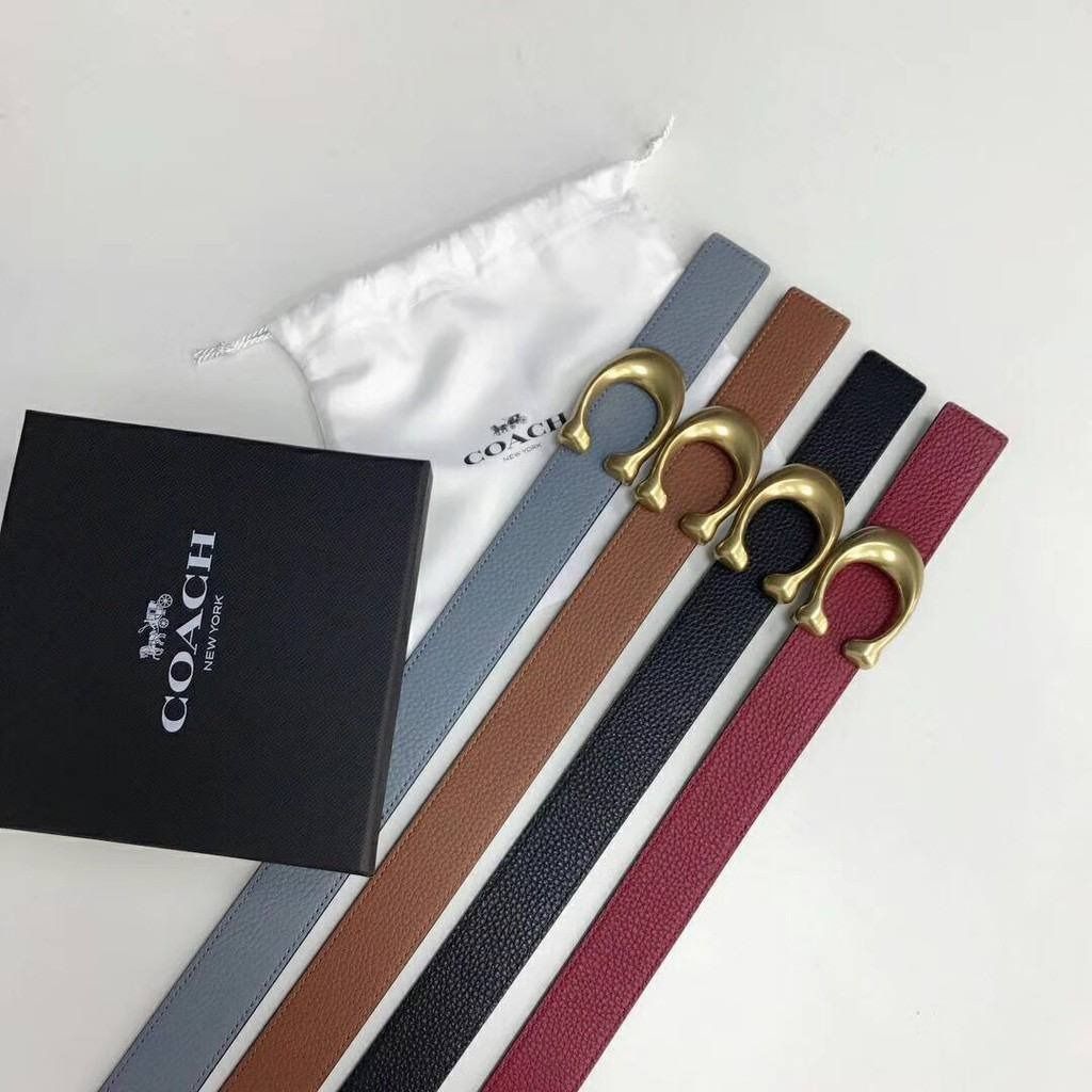 New Double-sided belt Lady'Belt Coach Women'Belt Full leather #Coach # ...