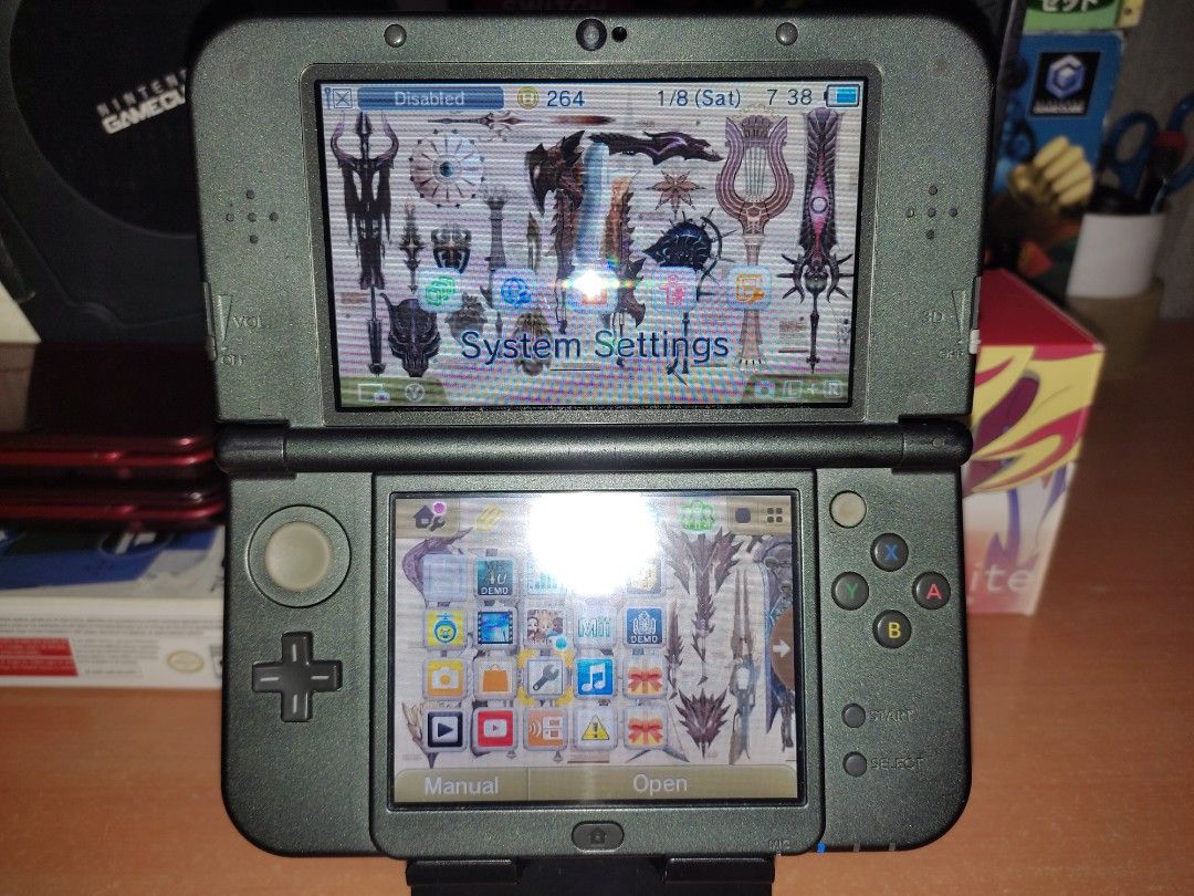 New Nintendo 3ds XL metallic black IPS Top screen Not yet CFW on Carousell