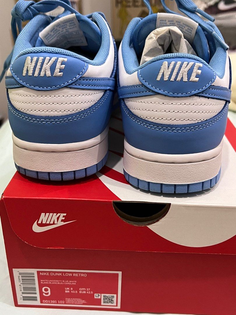 Nike Dunk Low Retro UNC, Men's Fashion, Footwear, Sneakers on Carousell