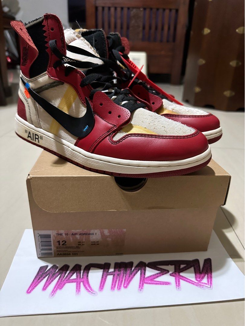 Nike Off-White The 10: Air Jordan 1 Chicago, Men's Fashion, Footwear, Sneakers on Carousell