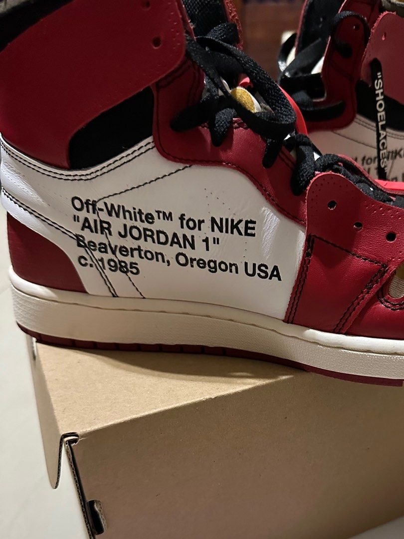 Nike Off-White The 10: Air Jordan 1 Chicago, Men's Fashion, Footwear, Sneakers on Carousell