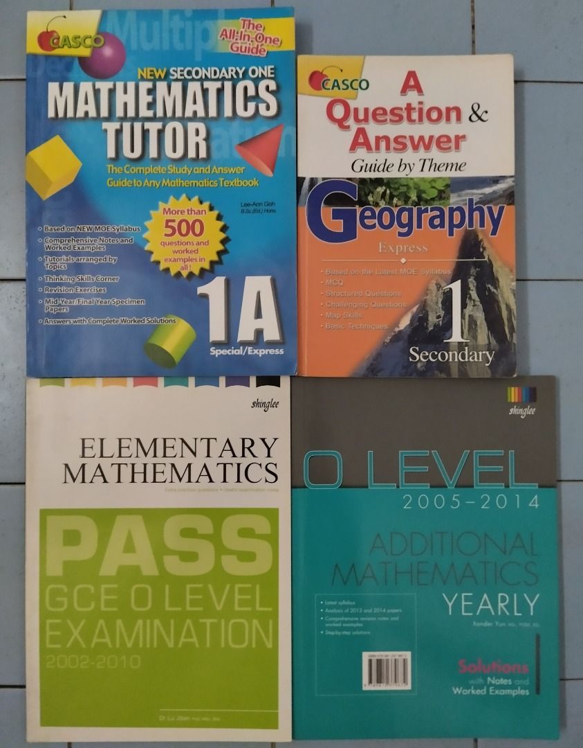 P1 P3 P4 P6 Sec 1 Maths English Geography Higher Chinese Guide Books ...