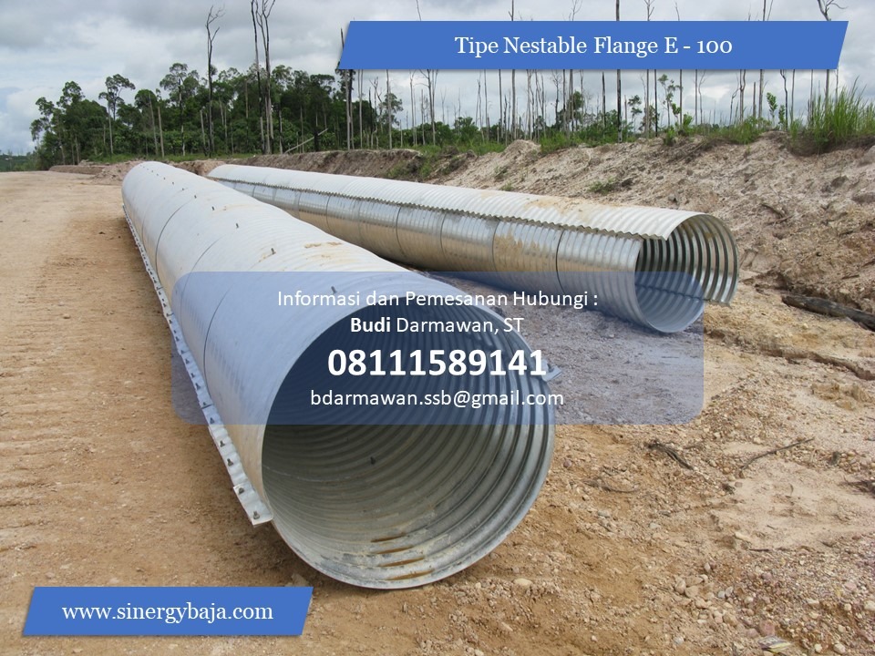 Pabrikan Pipa Culvert Armco Nestable Flange Multi Plate Pipe Gorong ...