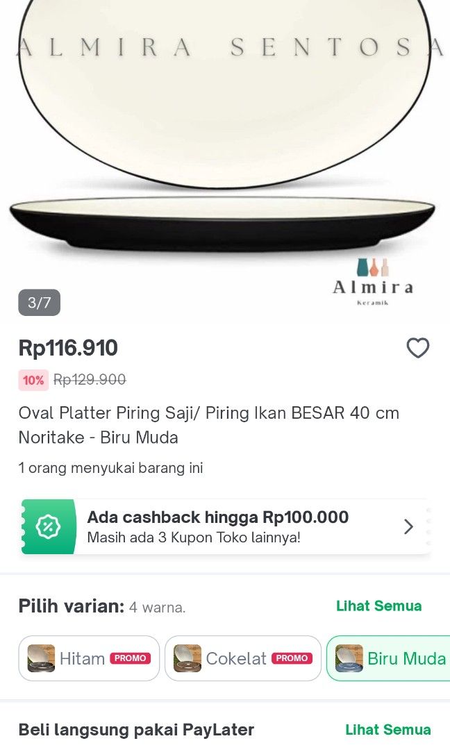 PIRING SAJI/PIRING IKAN BESAR, Kitchen & Appliances di Carousell