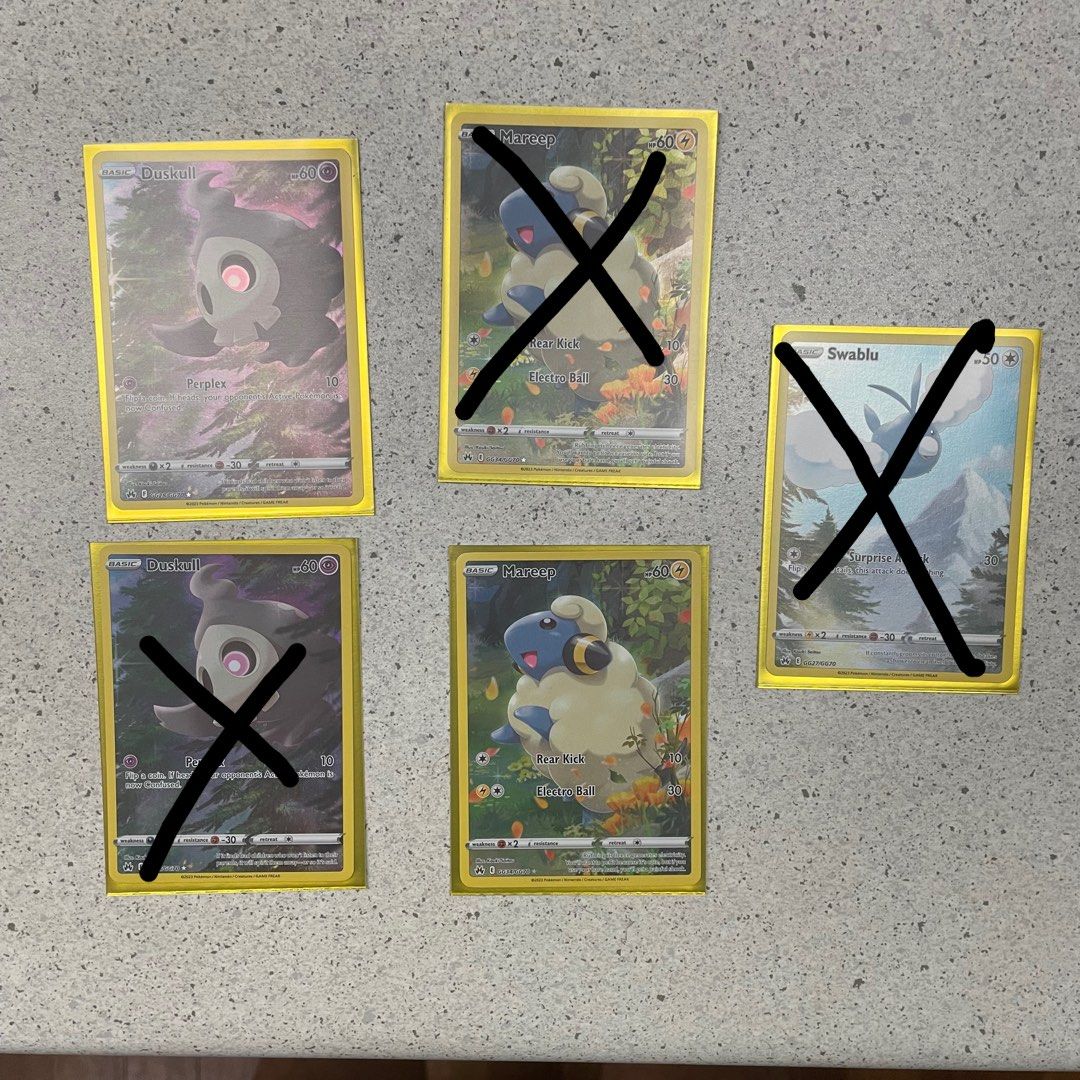 Pokemon Crown zenith trainer gallery Duskull / Mareep / Swablu, Hobbies ...