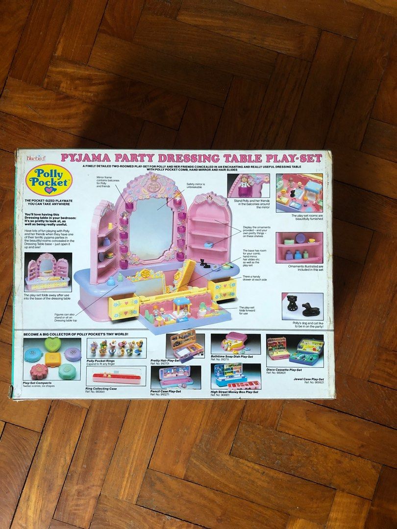 Polly Pocket Pyjama Party Dressing Table Playset, Hobbies & Toys ...
