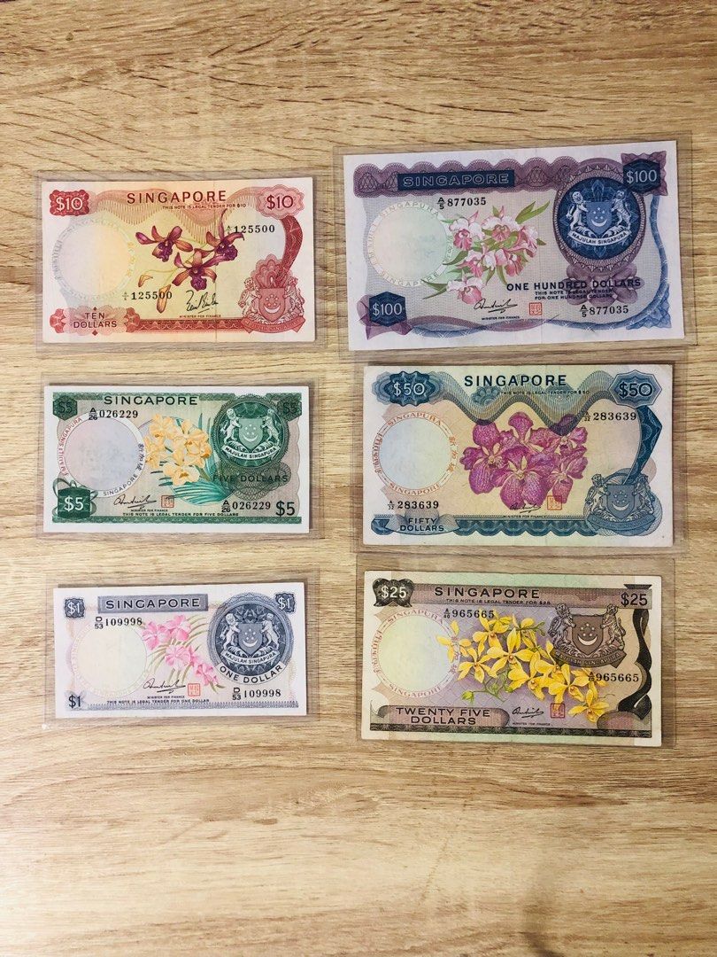 (Preloved) Full Set of Singapore Orchid Series Currency notes - nice ...