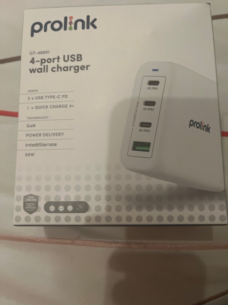 Prolink 4 port 68w charger, Computers & Tech, Parts & Accessories ...