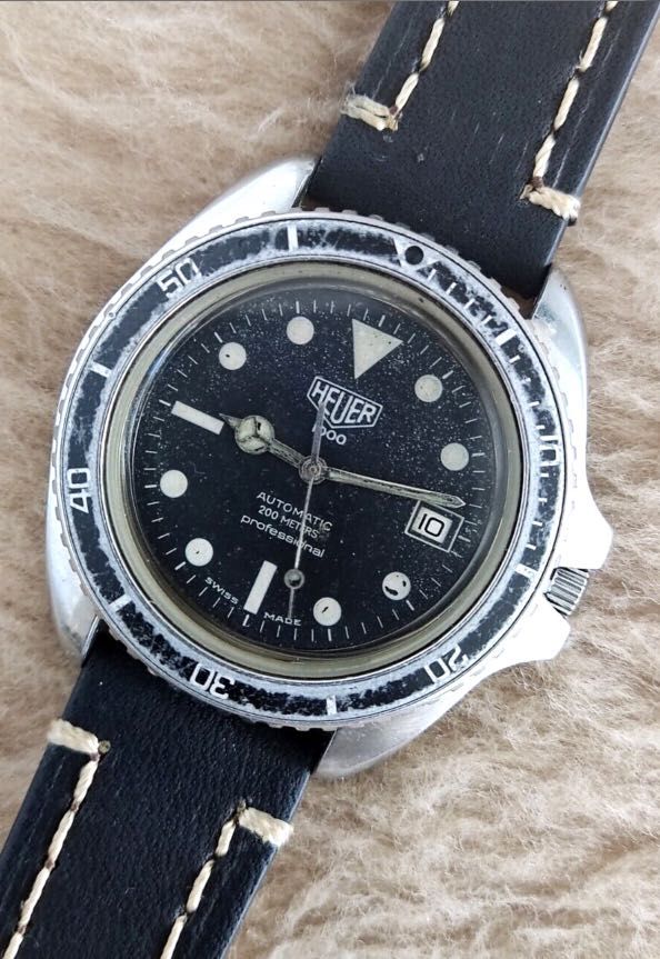 Rare! HEUER 1000 Ref 844-3 AUTOMATIC MONNIN Stainless Steel 42mm MENS ...