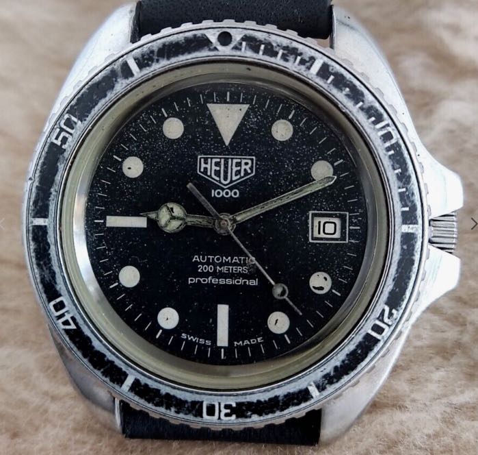 Rare! HEUER 1000 Ref 844-3 AUTOMATIC MONNIN Stainless Steel 42mm MENS ...