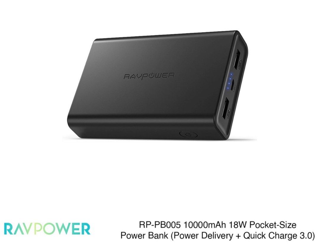 RAVPOWER Portable Charger / Power Bank 10000 mAh , Mobile Phones ...