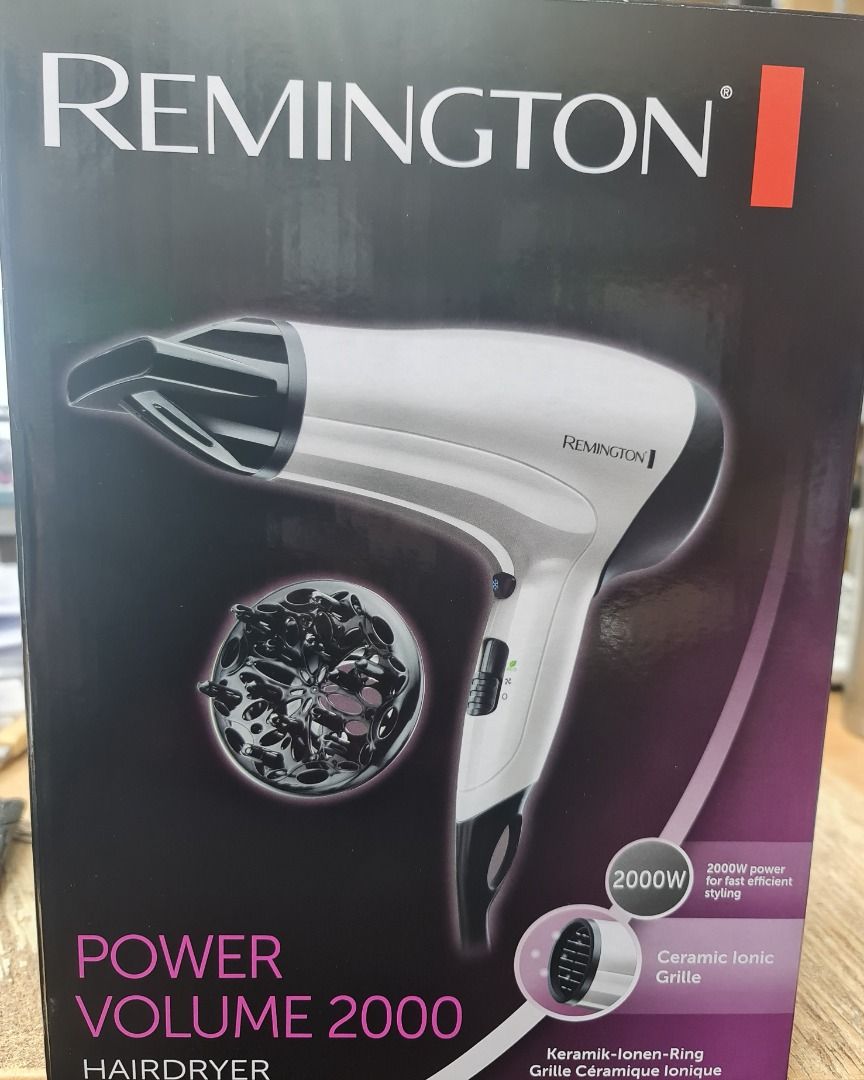 REMINGTON Ionic Hair Dryer Power Volume D3015 2000w, Beauty & Personal Care, Hair on Carousell