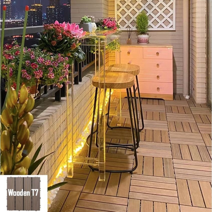 rLong Floor Decking Tile Balcony Garden Roof Textured Big Decking Stone ...