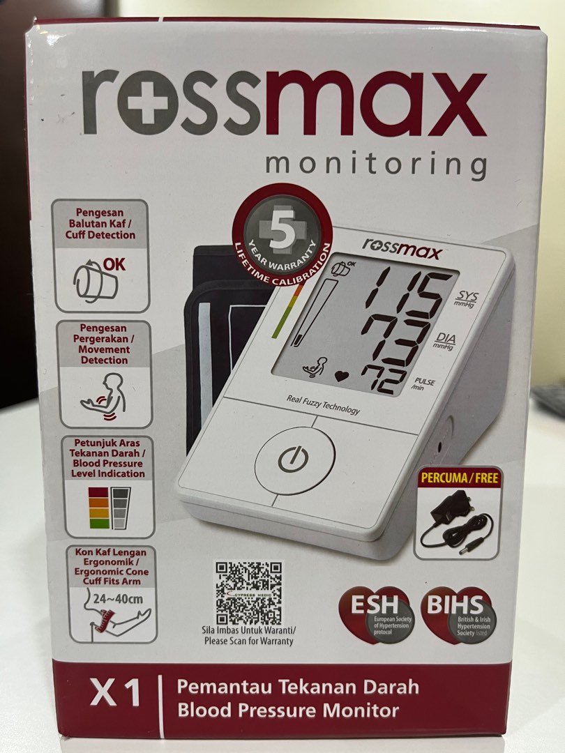 Rossmax automatic blood pressure monitor, Health & Nutrition, Medical ...