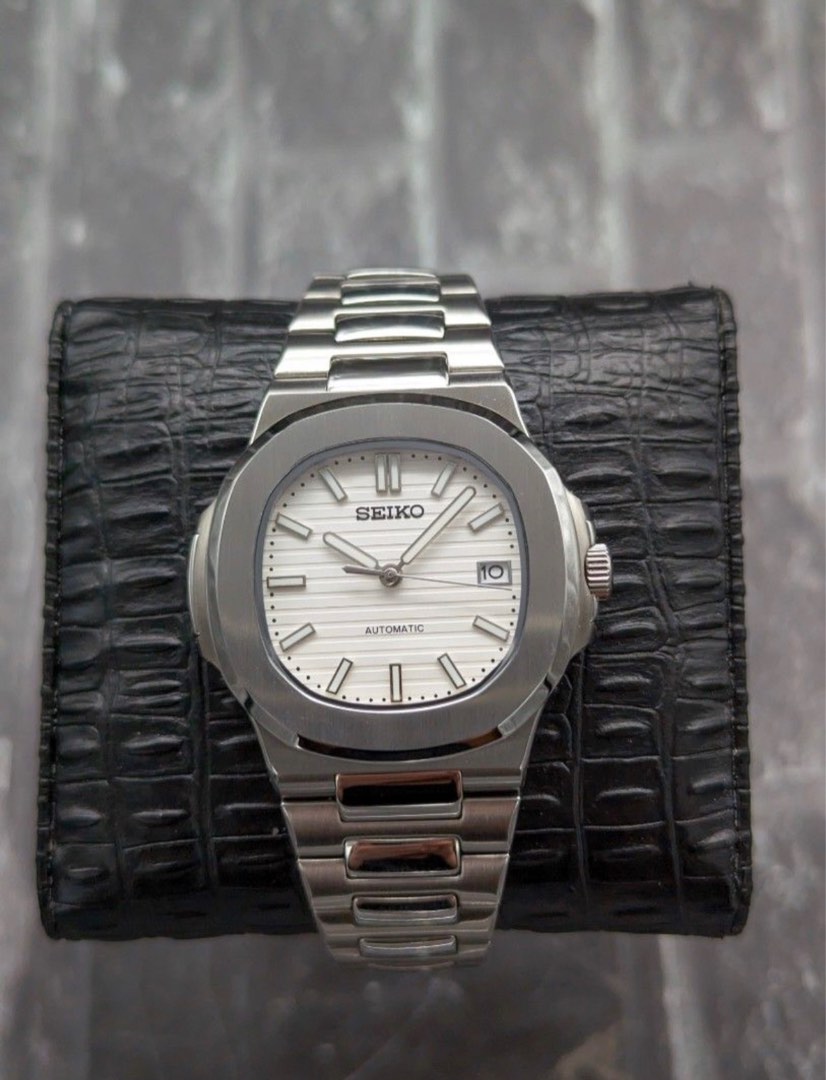 Seiko Nautilus Mod (White Dial), Luxury, Watches on Carousell