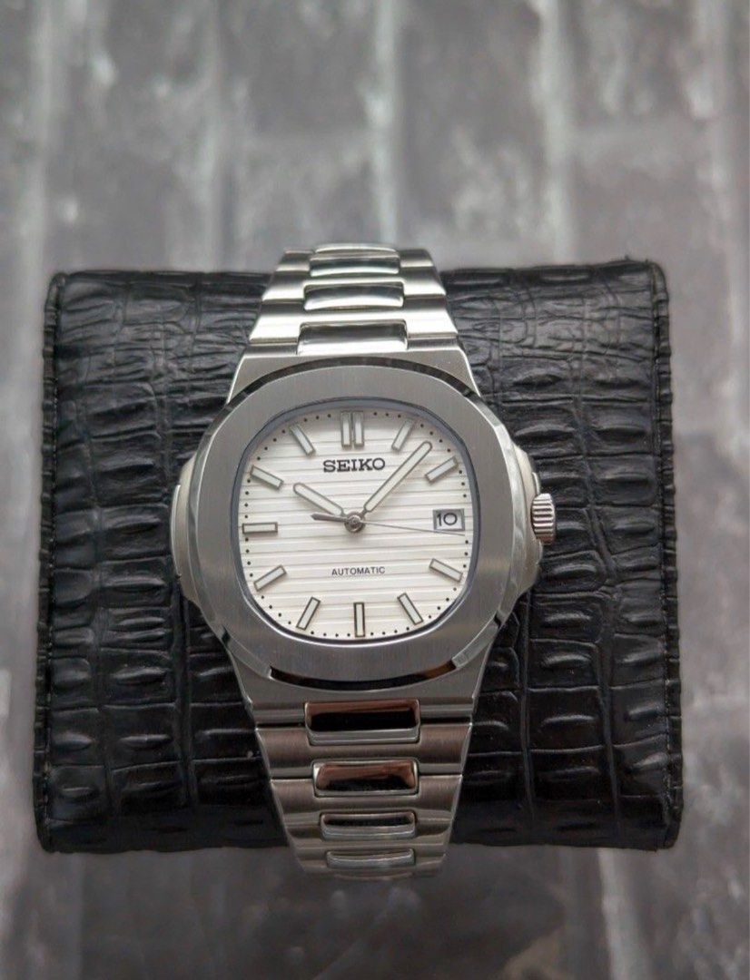 Seiko Nautilus Mod (White Dial), Luxury, Watches on Carousell