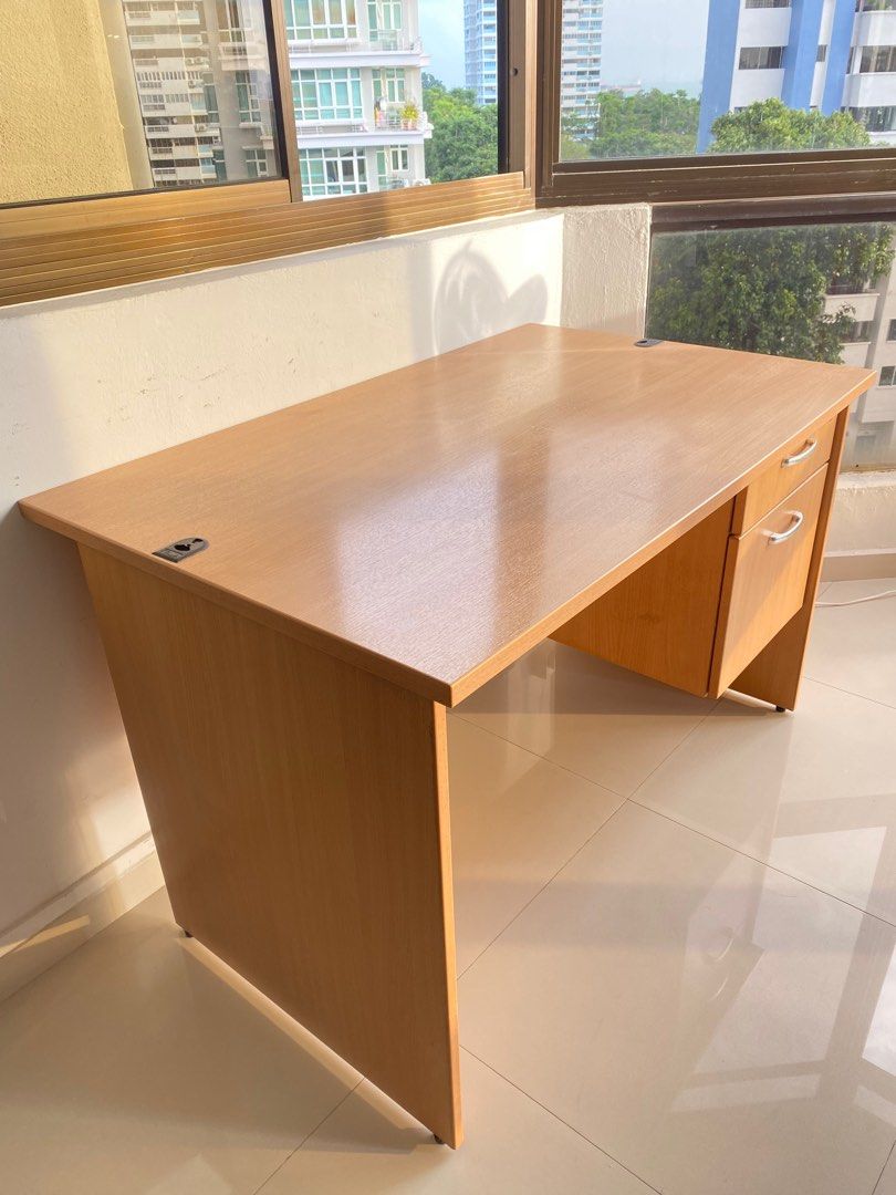 Selling office table with drawer and keys, Furniture & Home Living ...
