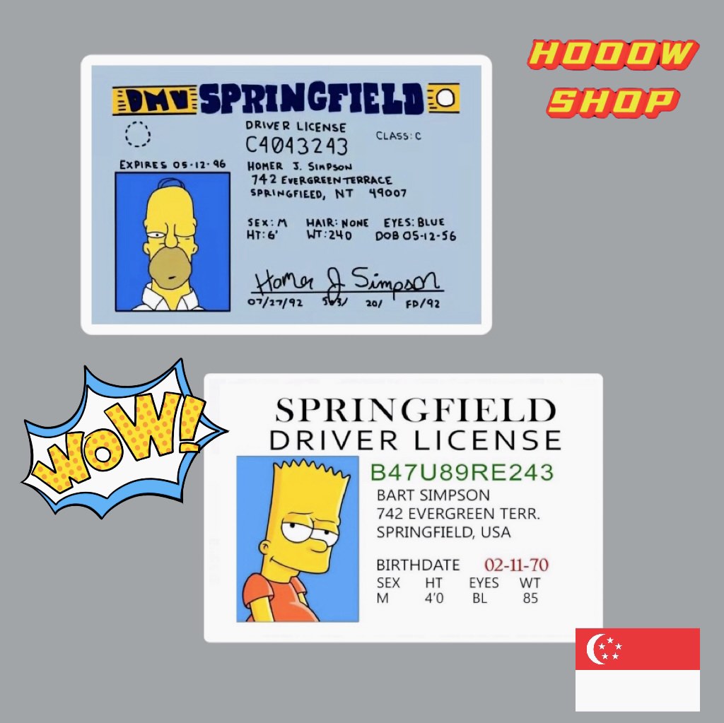 SIMPSON ID CARD / SIMPSON EZLINK CARD STICKERS, Hobbies & Toys ...