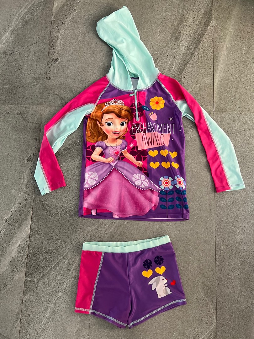 Sofia The First Terno Hoodie for Swimming, Babies & Kids, Babies & Kids ...
