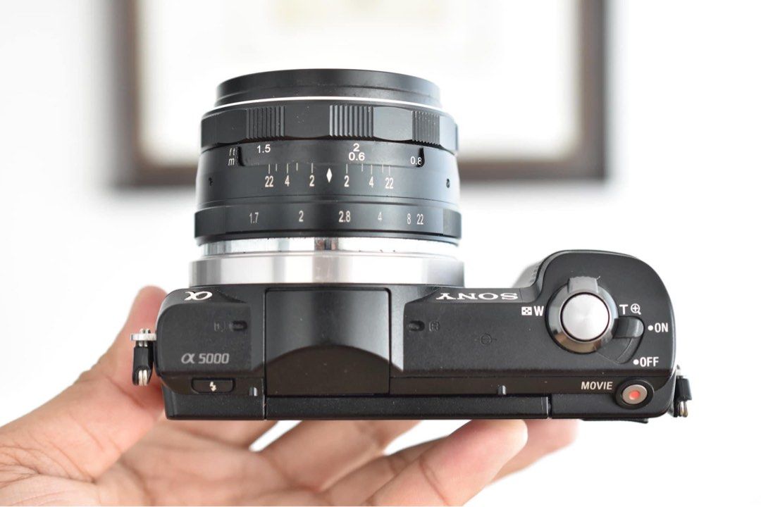 Sony a5000 Mirrorless Camera with Meike Manual Lens, Photography, Video ...