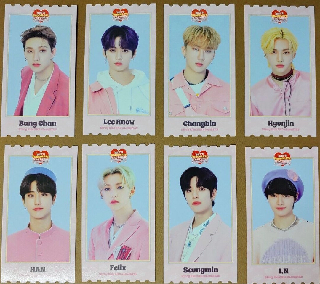 Stray Kids Chocolate Factory Member Ticket Set OT8, Hobbies & Toys ...