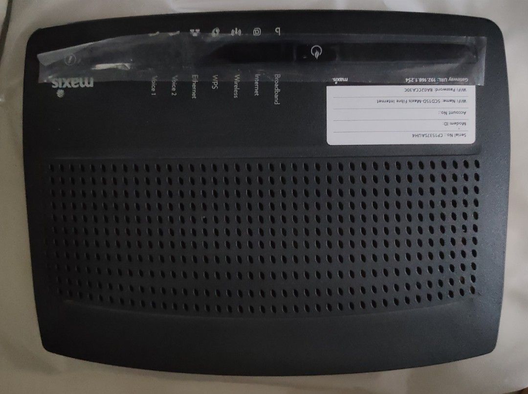 TechnicColor Router TG784n V3 Maxis, Computers & Tech, Parts ...