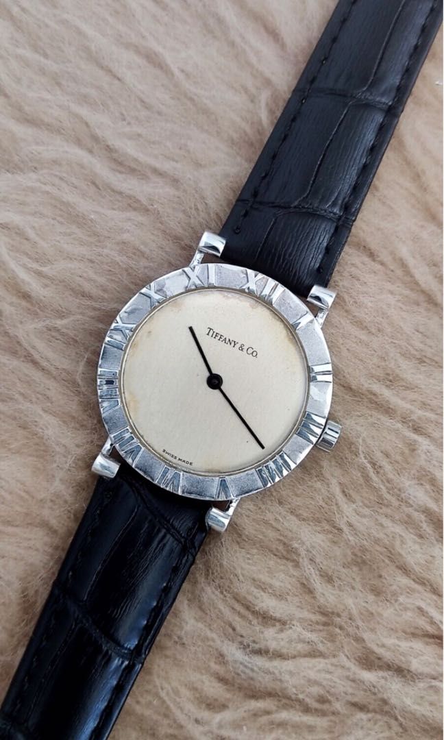 Tiffany & Co. ATLAS M0640 .925 Sterling Silver Quartz 31mm Mid Sized ...