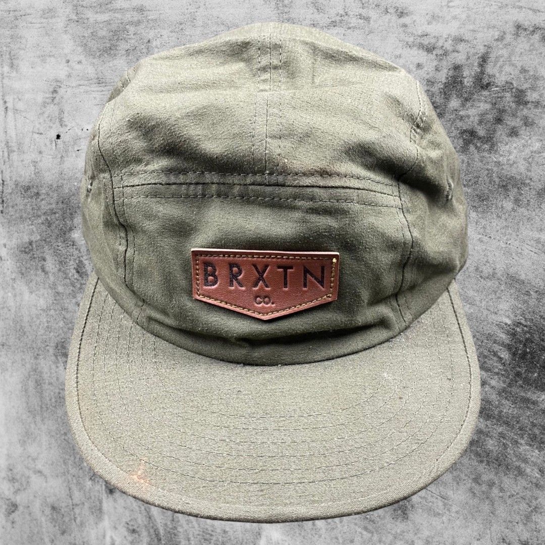 Topi Brixton 5 Panel Hijau Army, Fesyen Pria, Aksesoris, Topi di Carousell