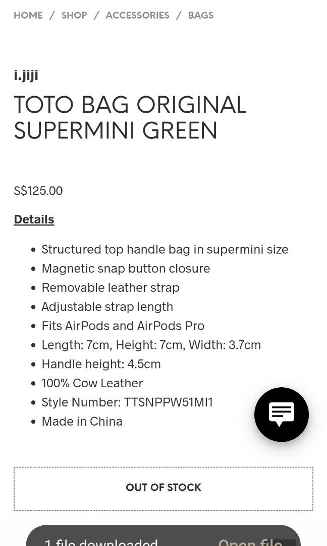 TOTO BAG ORIGINAL SUPERMINI GREEN, Women's Fashion, Bags & Wallets ...