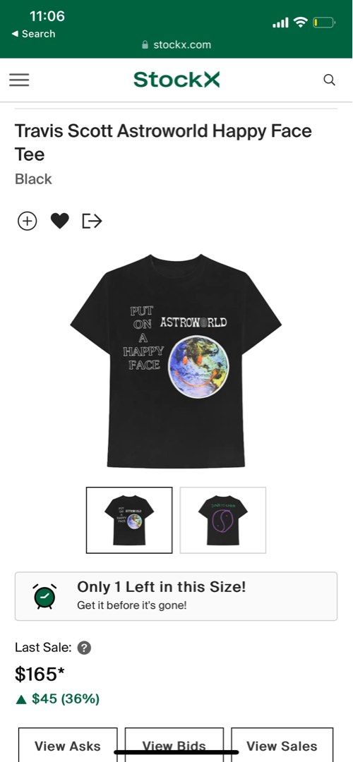 Travis scott Astroworld Happy Face Tee, Men's Fashion, Tops & Sets ...
