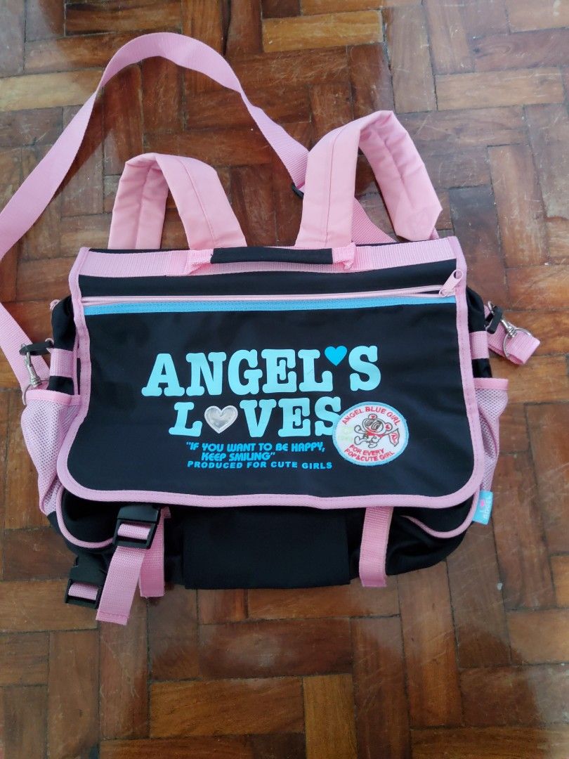 Two way Angel Blue Backpack Sling Messenger bag, Women's Fashion, Bags ...