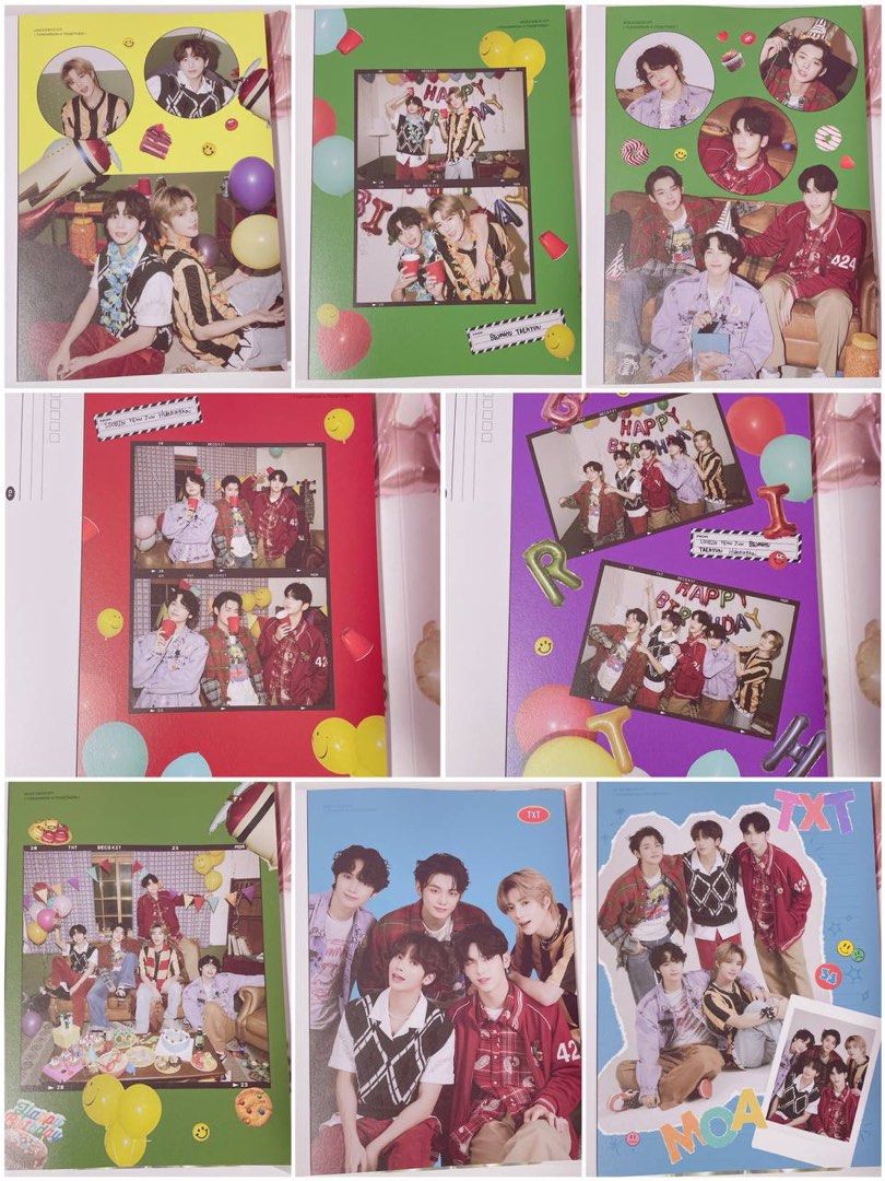 TXT Deco Kit 2023 Postcard Book Sharing Photobook Photos Taehyun Soobin ...