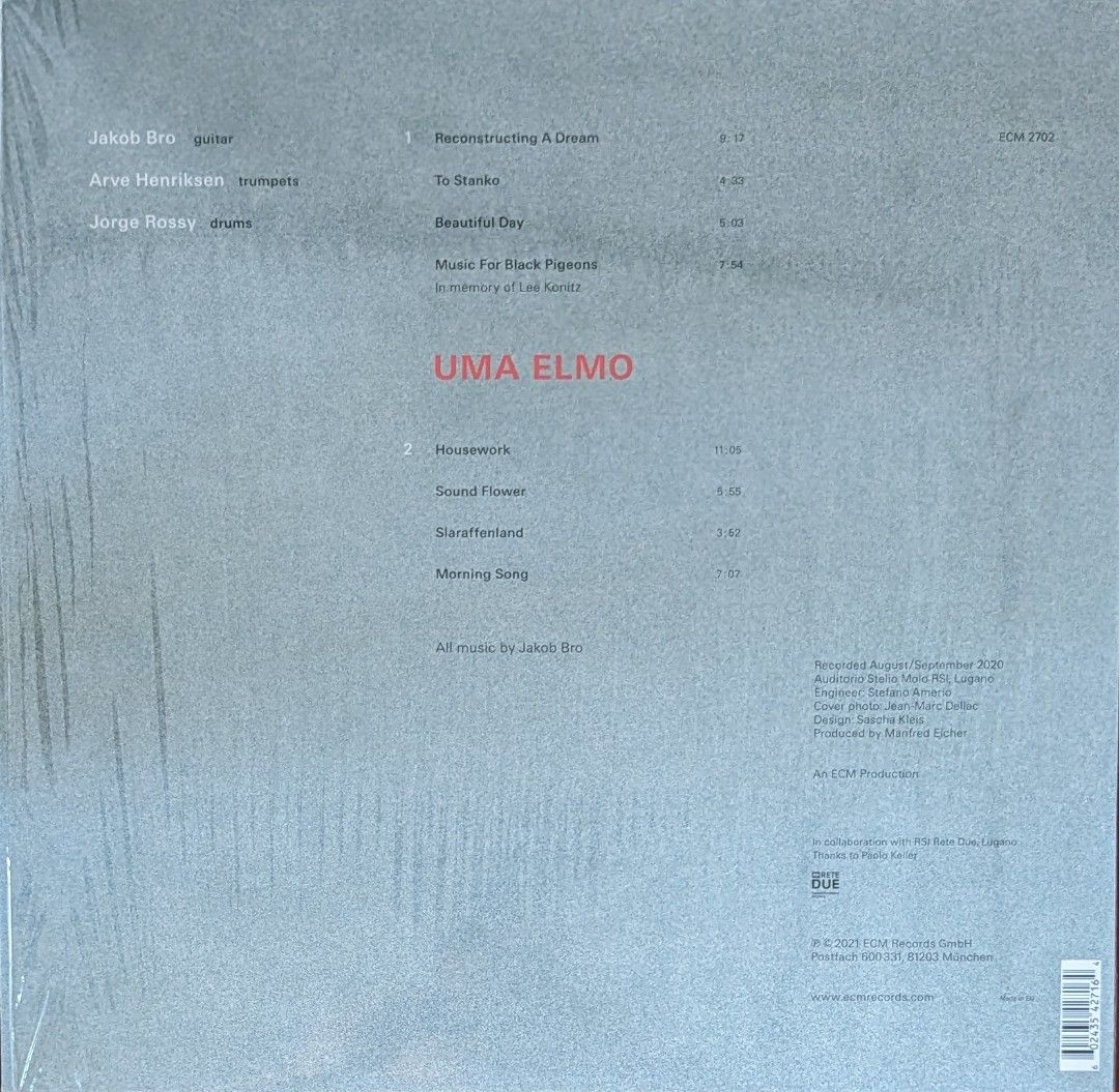 Uma Elmo - Jakob Bro (black vinyl), 興趣及遊戲, 音樂、樂器 & 配件, 音樂與媒體 - 黑膠碟 ...