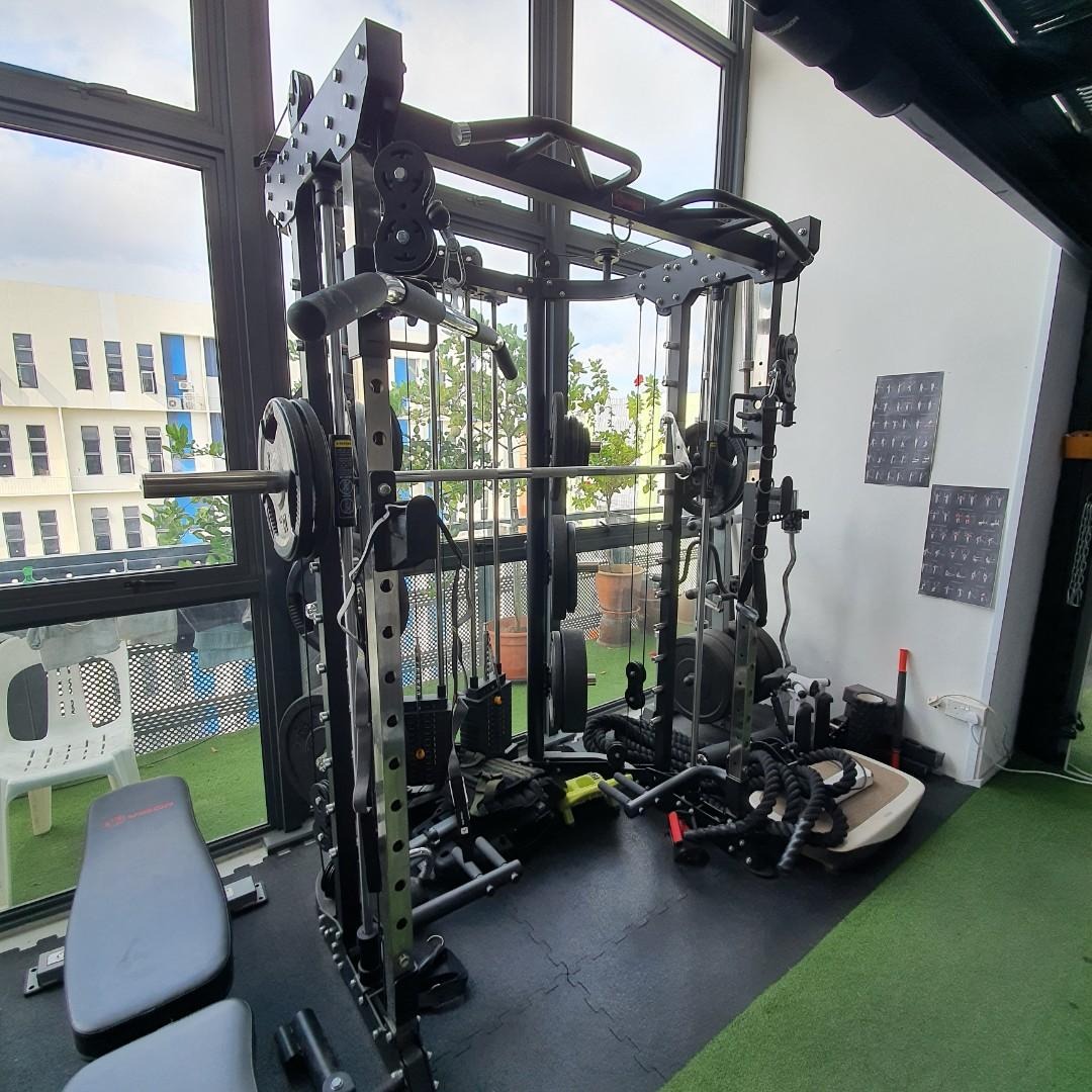 Vigor C9 multigym smith machine rack cable all in one (weight stack ...