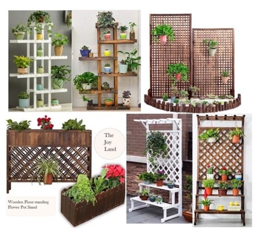Wooden Plant Rack Variety Gardening Plant Rack Plant Pot Plant bench ...